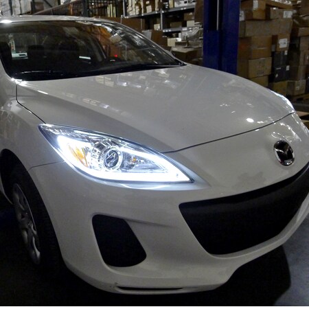 Spec-D Tuning 10-13 Mazda 3 Projector Headlight Chrome Housing With LED ...