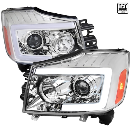 Spec-D Tuning Nissan Titan Projector Head Lights 04-15, PK2 2LHP-TIT04 ...