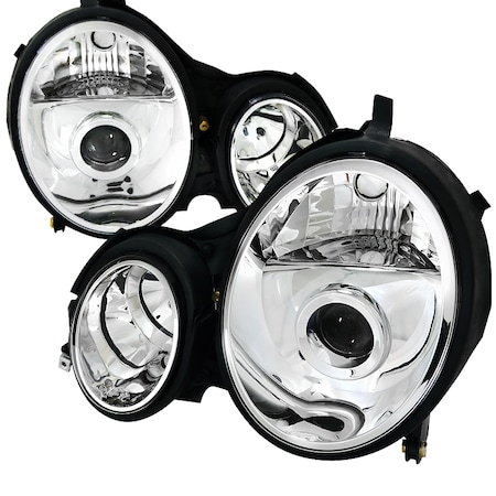 Spec-D Tuning 00-02 Mercedes W210 E Class Projector Headlight Chrome ...