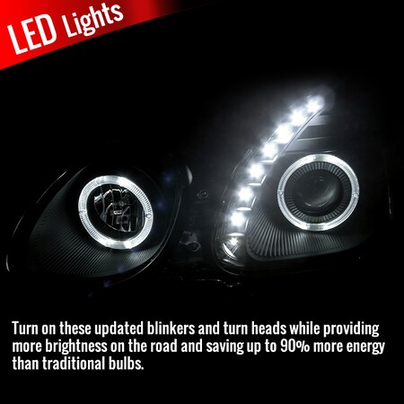 Spec-D Tuning 98-05 Lexus Gs300 Halo Projector Headlight Black Housing ...