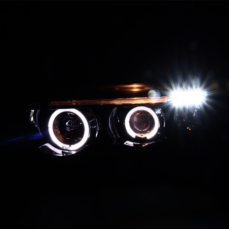 Spec-D Tuning 01-03 Bmw E53 X5 Halo LED Projector Headlight Smoked ...