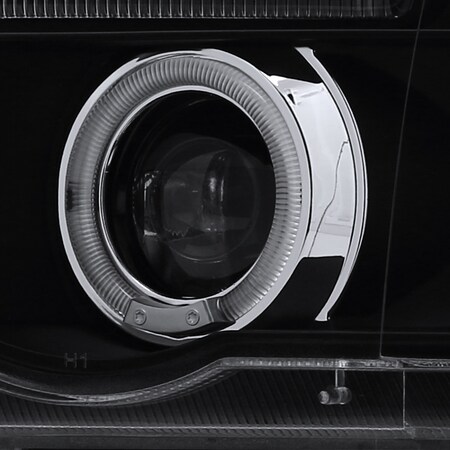 Spec-D Tuning 01-03 Bmw E53 X5 Halo LED Projector Headlight Black ...