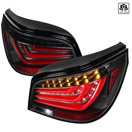 Spec-D Tuning 08-10 Bmw E60 LED Tail Light- Black Housing- Clear Lens ...