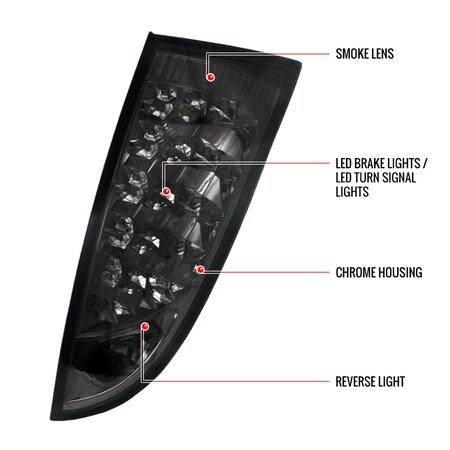 Spec-D Tuning 00-07 Ford Focus LED Tail Lights Smoke LT-FOC005GLED-TM ...