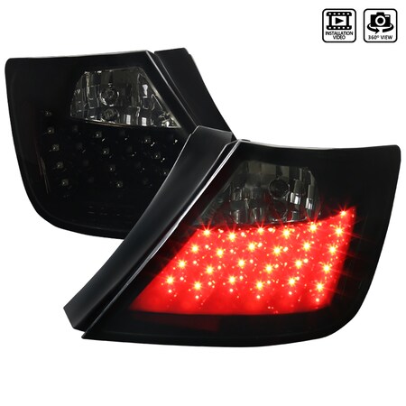 Spec-D Tuning 05-10 Scion Tc LED Tail Lights Glossy Black Housing With ...