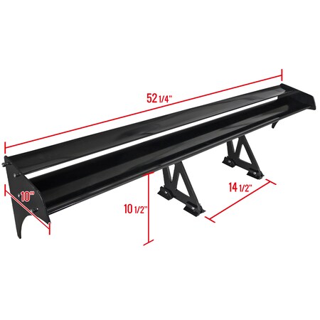 Spec-D Tuning All All All 002 Style Double Deck Spoiler Black SPL ...
