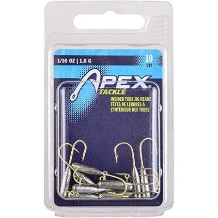 Apex Tube Jigheads 116Oz 10 Pk, 10PK APTJH116-10 | Zoro