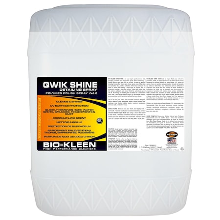 Bio-Kleen Qwik Shine 5 Gallon QWIK SHINE 5gal | Zoro