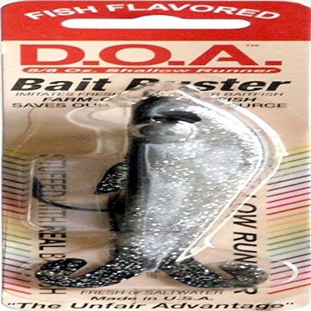 Doa Shallow Bait Buster, 4 58 Oz, Silver GlitterBlack Back Sinking ...