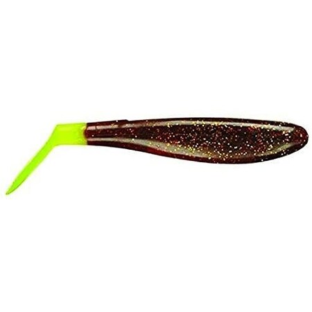 Doa CAL Shad Tail, 4, 12 Oz, RootbeerChartreuse Tail, 6PK 79351 | Zoro