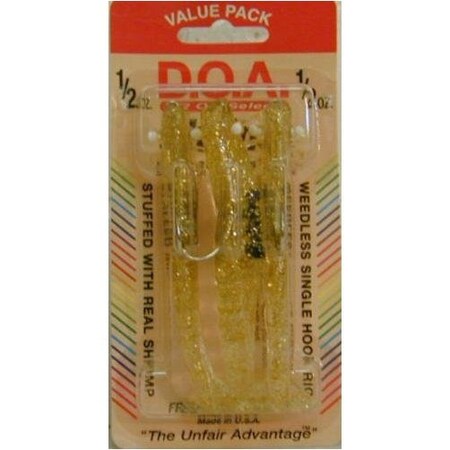 Doa Shrimp Lure, 4 12 Oz, Gold Glitter, 3PK FSH4-3P-313 | Zoro