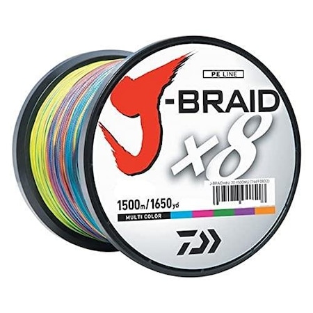 Daiwa JBraid X8 8 Strand Braided Line, 100Lb, 3000 Yd Bulk Spool, Multi ...