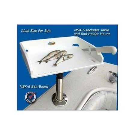 Deep Blue Small Bait Table W Msr Arm Ms202 Ball Mount 14X11 MSK-6 | Zoro