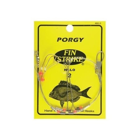 Fin Strike Porgy Rigs WRed Beads HiLo Gld 4 18 Wire Top Bottom Rig 2Pk ...
