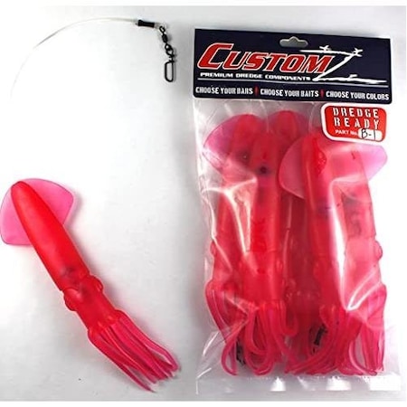 Fish Razr Customz Dredge Ready 9 Pink Squid, 6PK FR201 | Zoro