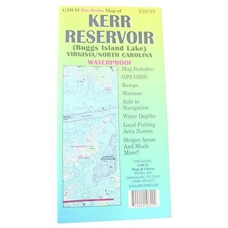 Gmco Kerr Reservoir Sheet Map Pro Series GpsFolded 10620PS | Zoro