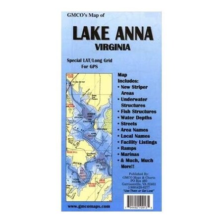 Gmco Lake Anna Map GpsFolded 10900 | Zoro