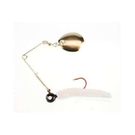 Johnson Beetle Spin Jig, 1, 132Oz, WhiteRed Dot Gold Blade, 4PK BSVPG1 ...