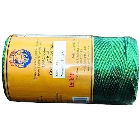 Joy Fish Green Bonded Twisted Nylon Twine Resin Bonded 1Lb Spl Sz9 TNTG ...