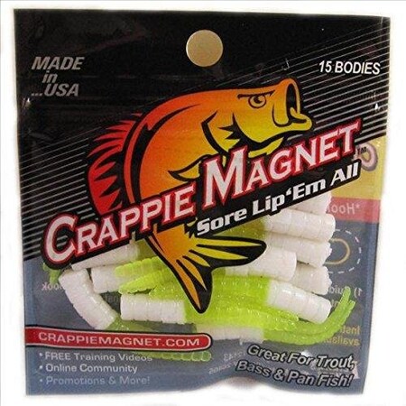 Leland Crappie Magnet Body Pack, WhiteChartreuse, 15PK 87274 | Zoro