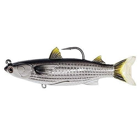 Livetarget Mullet Swimbait, 412, 70 Hook, 1 Oz SilverBlack, Medium Slow ...