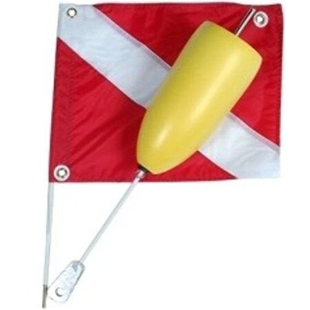 Marine Sports Torpedo Float Flag Deluxe Float W14 X 18 Nylon Dive Flag ...