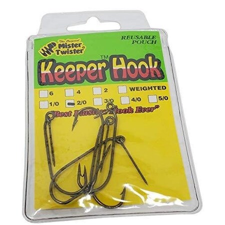 Mister Twister Keeper Hook Size 20, Weedless, Worm, Bronze, 5PKouch KH5 ...