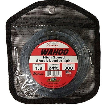 Momoi Wahoo High Speed Shock Leader 4Pk 300Lb 24Ft Smoke Blue, 4PK ...