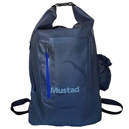 Mustad Dry Backpack 30 Liter Zipper Top, Side Access, Dark GreyBlue ...
