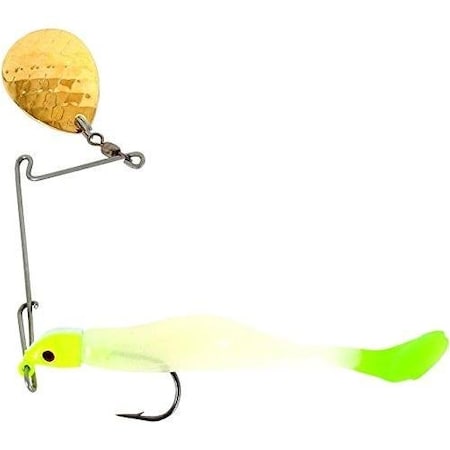 Precision Tackle Thunder Spin Jig Spinner, 4, 14 Oz, Gold With Glow ...