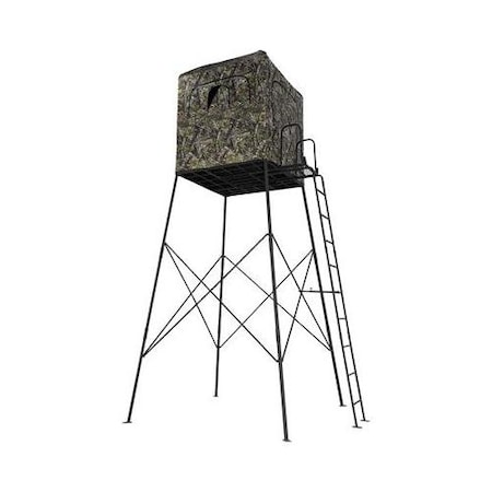 Primal Treestands The Garrison 12' Deluxe Quad Pod W Blind Enclosure ...