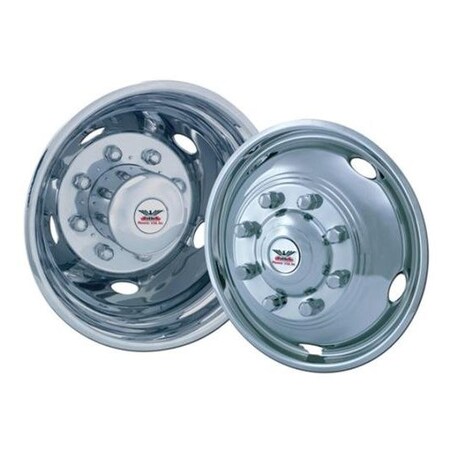 Redneck Trailer Supplies Wheel Simulator, 16 Stainless Steel Dually 4Pc ...