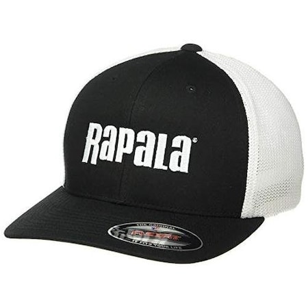 Rapala Flex Fit Cap BlackWhite Mesh, Center Logo RFFC203 | Zoro
