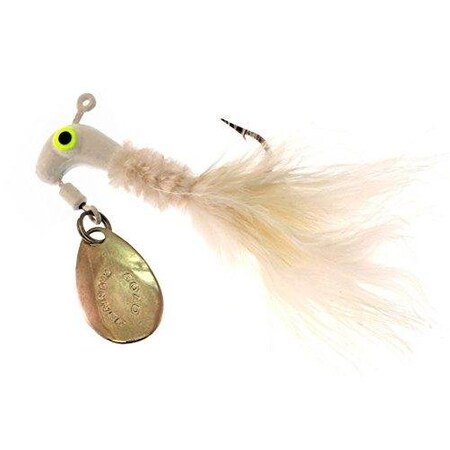 Road Runner Marabou Jig WSpinner, 14 Oz, WhiteWhite Strip, Strip Card ...