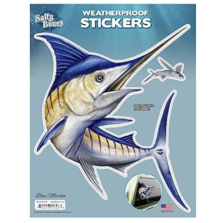 Salty Bones Mega Decal 85 X 11, Marlin Right Facing MEGA4001R | Zoro