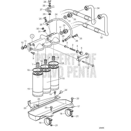 Volvo Penta Oil Filter HousingV2 11127988 | Zoro