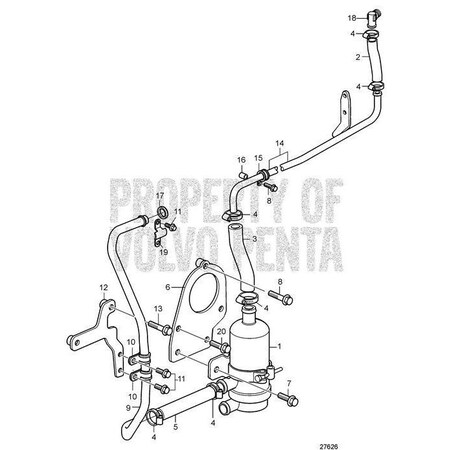 Volvo Penta Attaching ClampV2 21046528 | Zoro