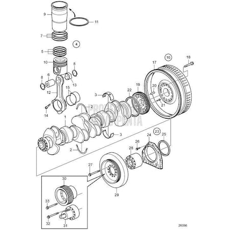 Volvo Penta Crankshaft Seal 21347087 | Zoro
