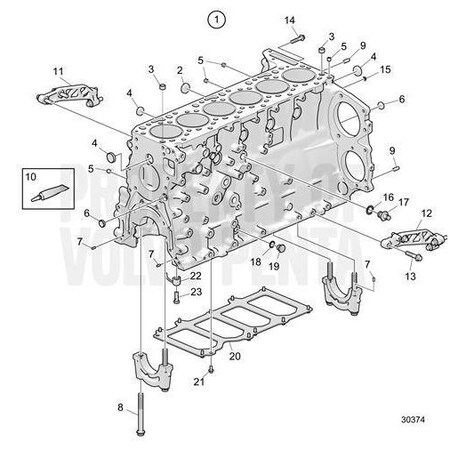 Volvo Penta Piston Cooling Jet V2 21506929 | Zoro