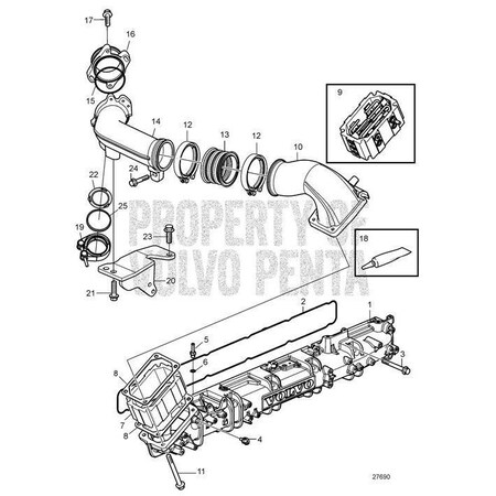 Volvo Penta Inlet Manifold V2 21647366 | Zoro