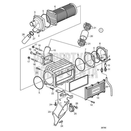 Volvo Penta Charge Air Cooler V2 21781663 | Zoro