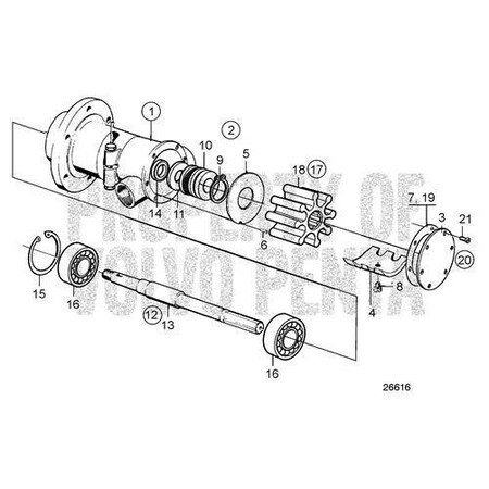 Volvo Penta Shaft Kit V2 21951455 | Zoro