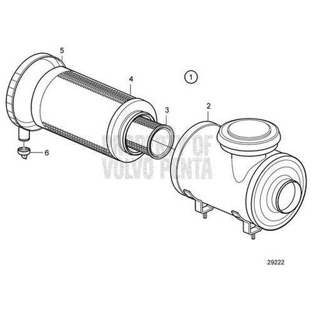 Volvo Penta Air CleanerV2 22222434 | Zoro