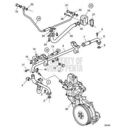 Volvo Penta Sealing RingV2 22243641 | Zoro