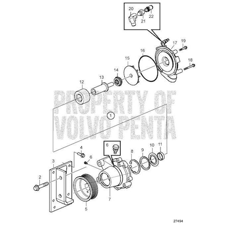 Volvo Penta Bracket V2 22333499 | Zoro