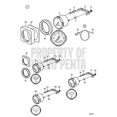Volvo Penta Tachometer 6000 Rpm 23715875 | Zoro