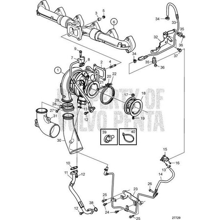 Volvo Penta Turbocharger, Exchange V2 3801560 | Zoro