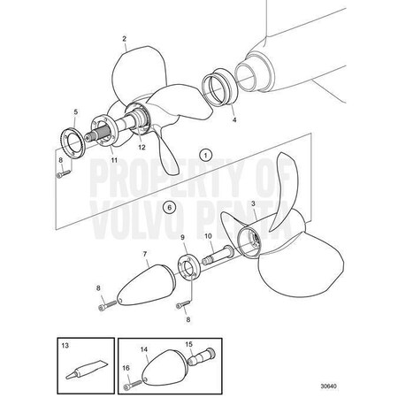 Volvo Penta T10 Rear Nibral Four Blade Aluminum Duoprop 3861118 | Zoro