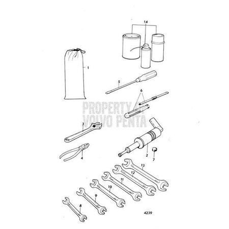 Volvo Penta Tool Kit V2 821127 | Zoro