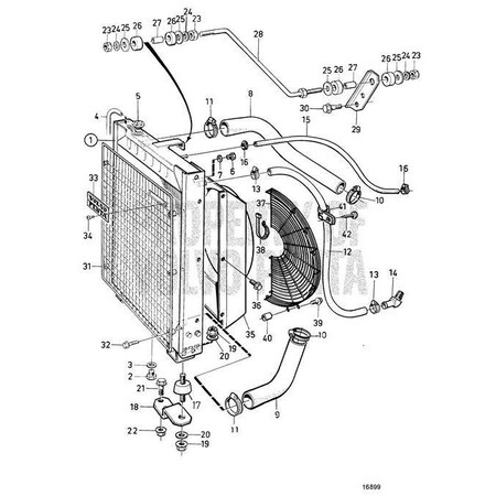 Volvo Penta Radiator HoseV2 848371 | Zoro